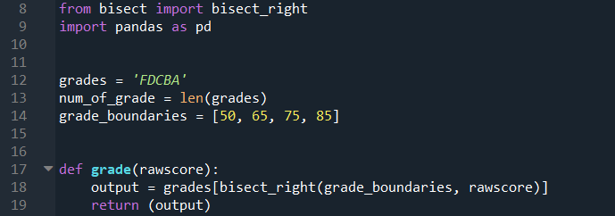 Assigning Exam Grades. – Evenings With Python