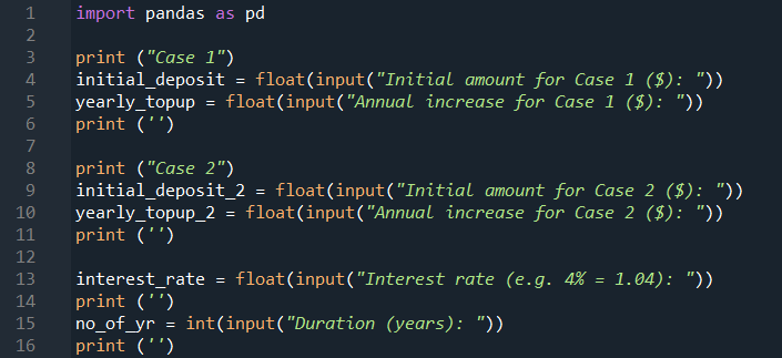 Simple Financial Calculator. – Evenings With Python